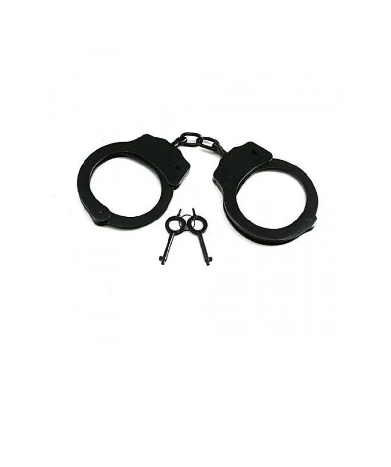 Black Double Lock Chain Handcuffs | Swiss Link