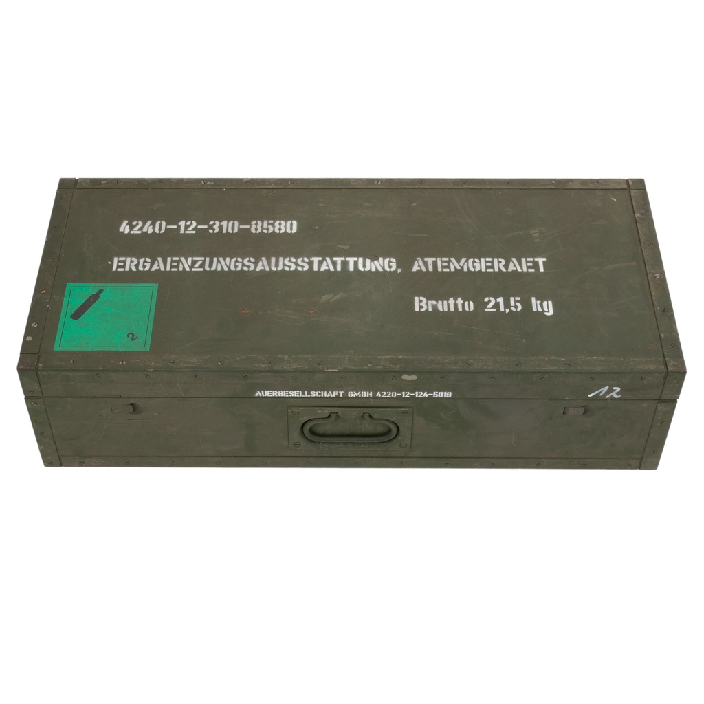 German Wooden Oxygen Bottle Transport Box | Issued | Swiss Link